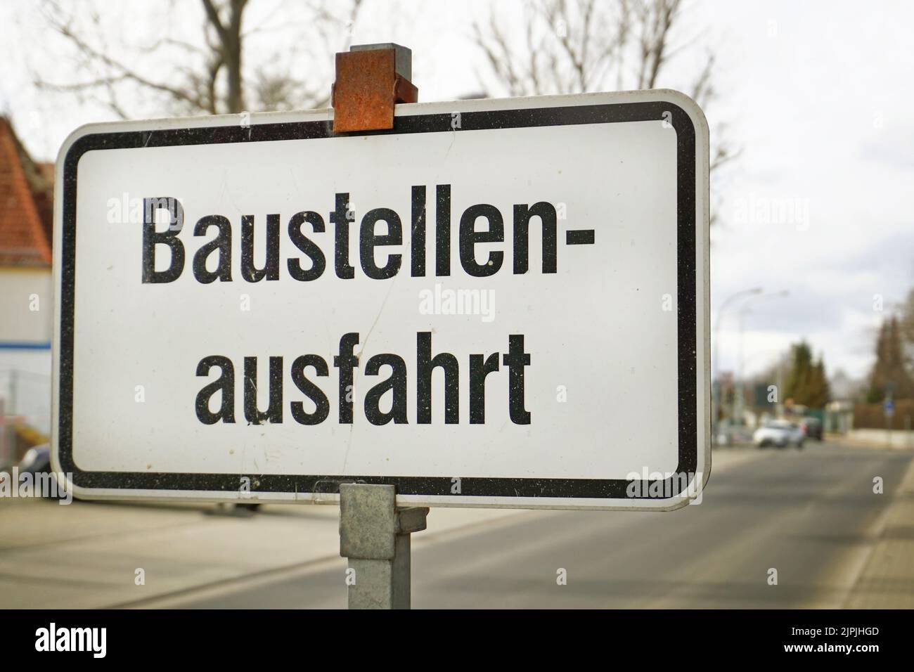Construction site exit signs hi-res stock photography and images - Alamy