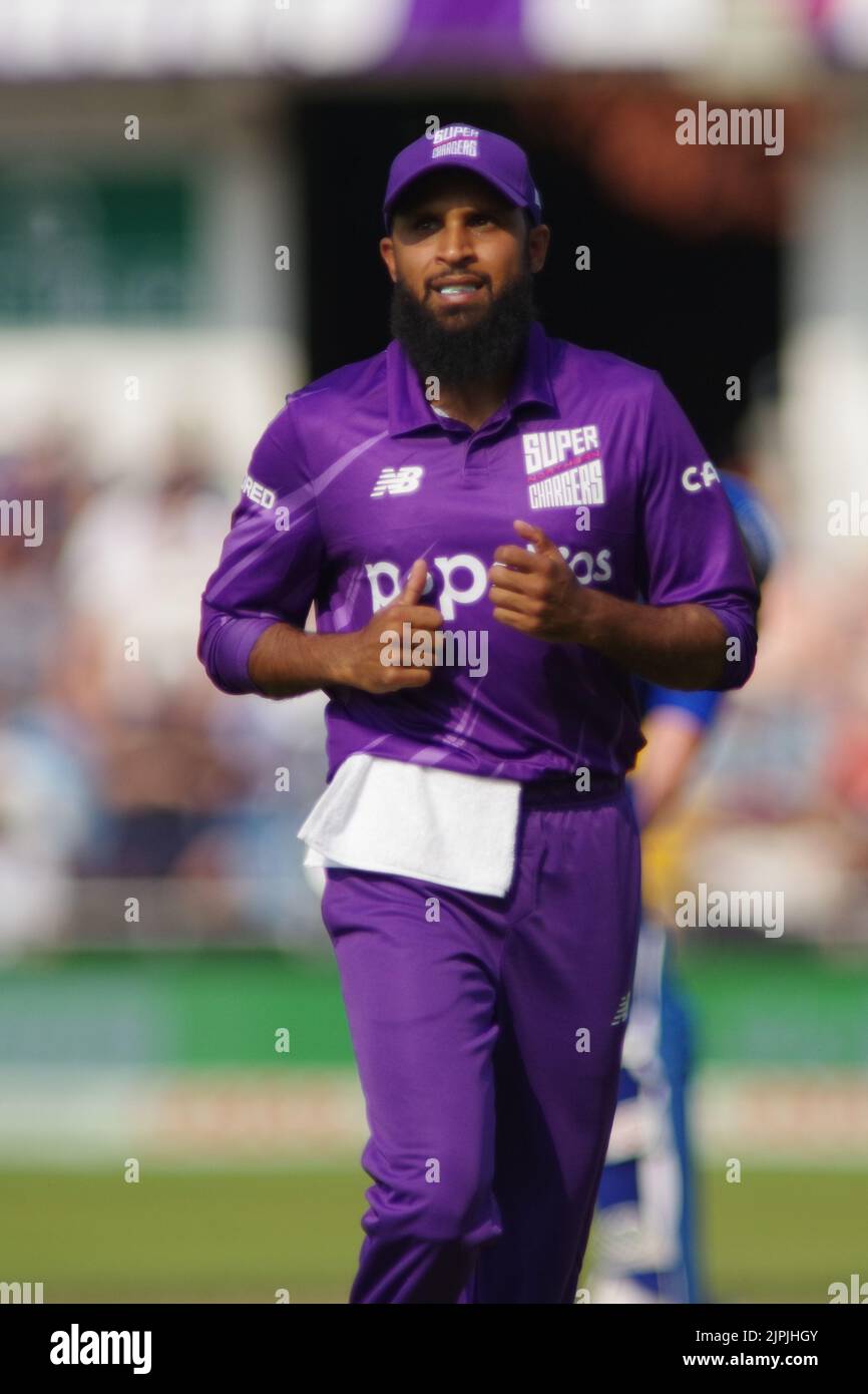 Leeds, England, 14 August 2022. Adil Rashid playing for Northern ...