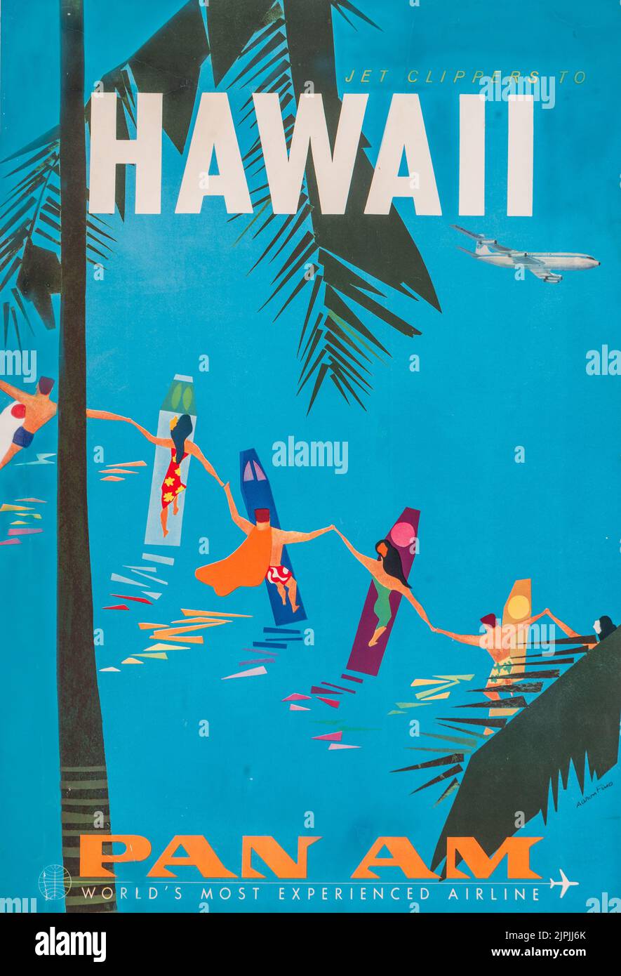 Circa 1959: Vintage advertising poster. JJet Clippers to Hawaii by ...