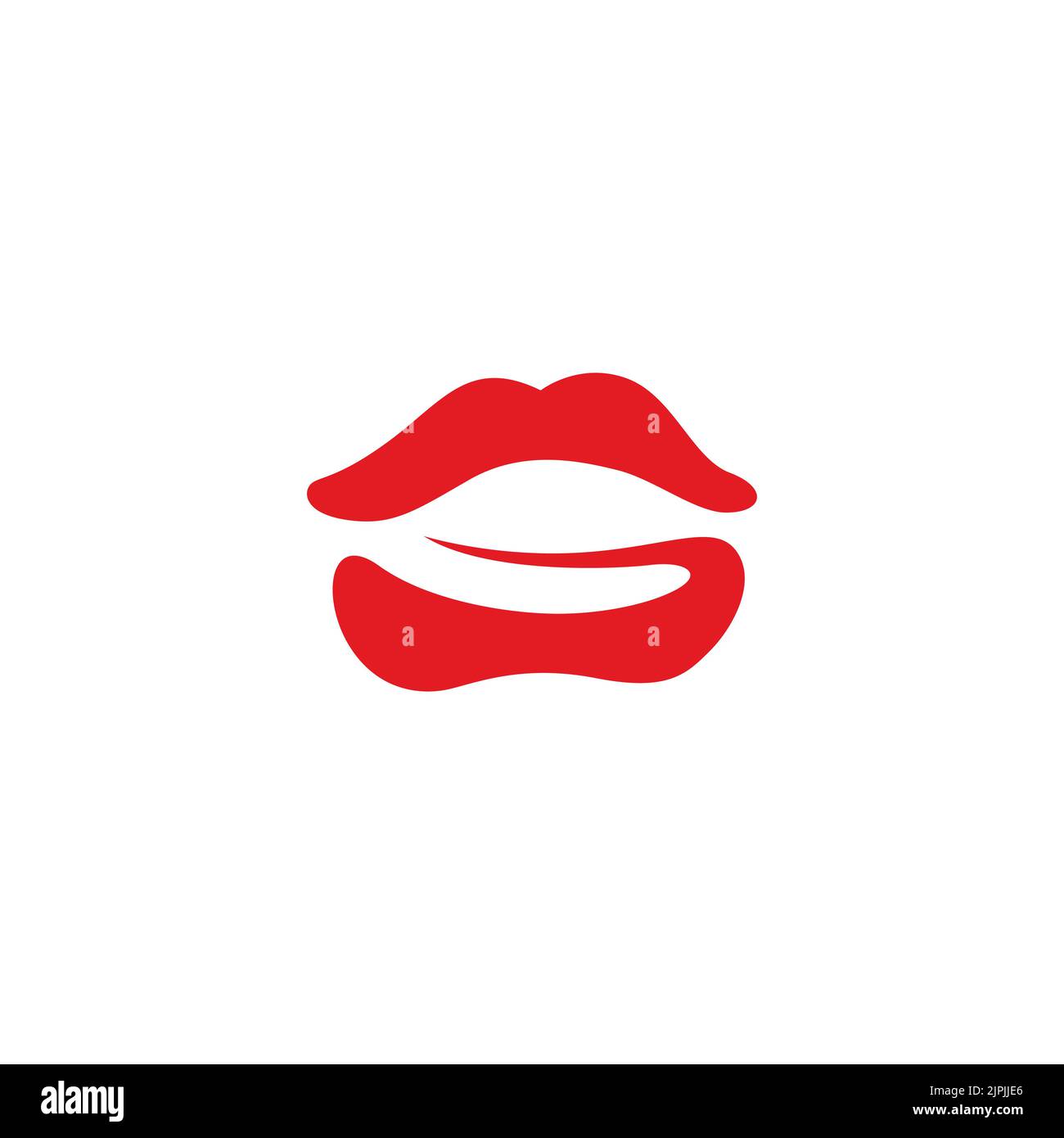 A creative logo of Red Lips on a white background with copyspace Stock ...