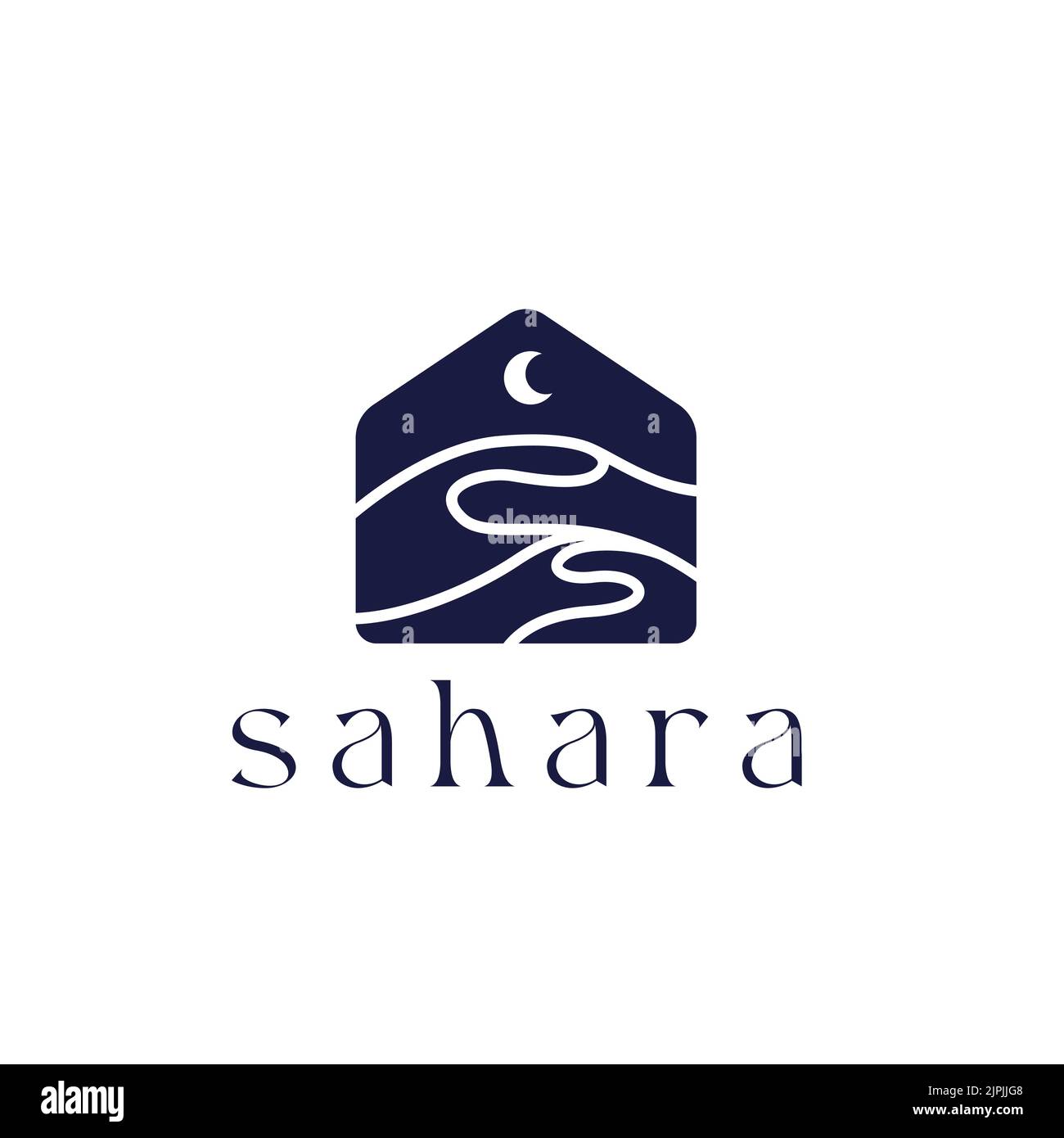 A creative logo with 'Sahara' text on a white background Stock Vector ...