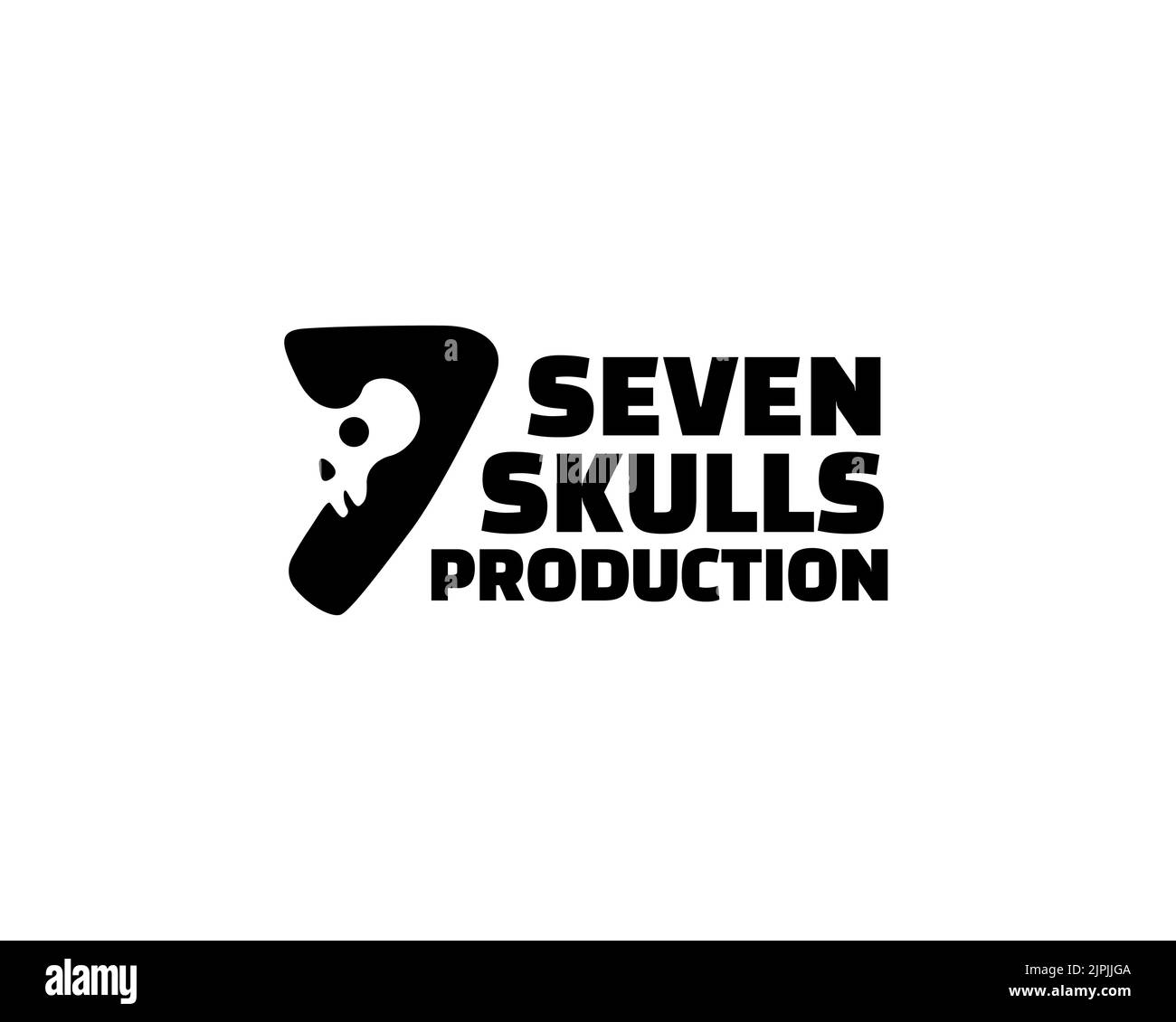 A creative logo with 'Seven Skulls Production' text on a white ...