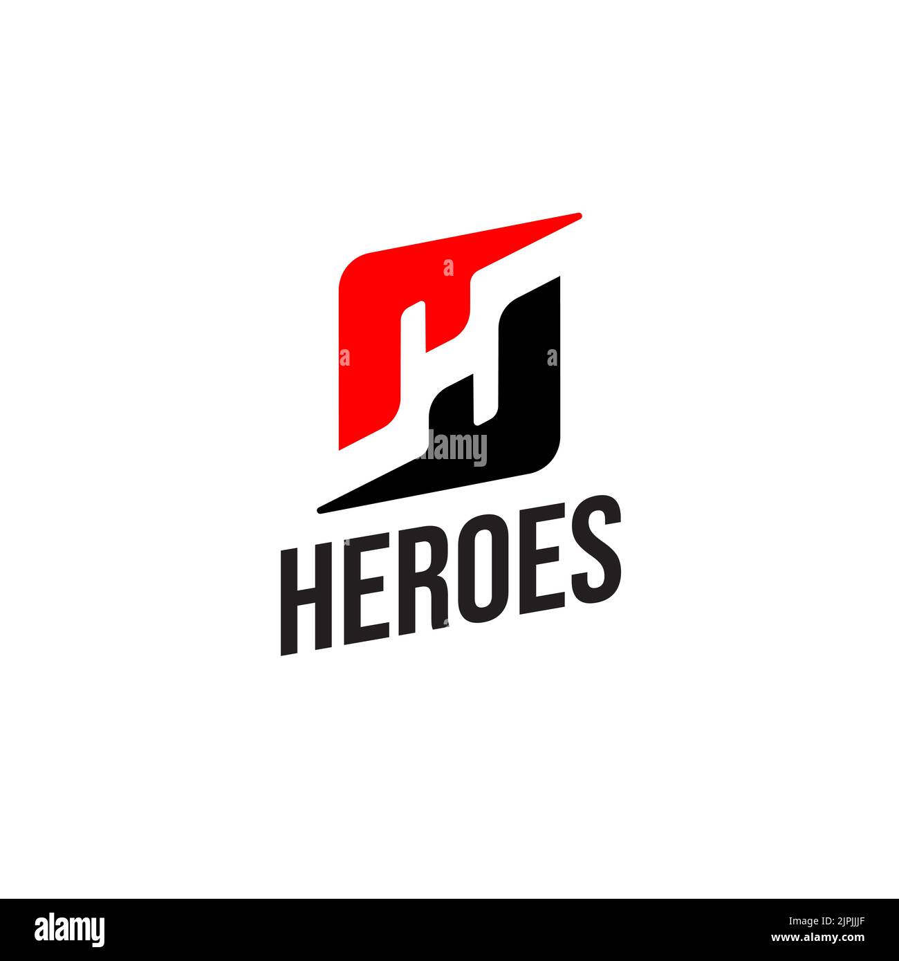 A creative logo with 'Heroes' text on a white background Stock Vector ...