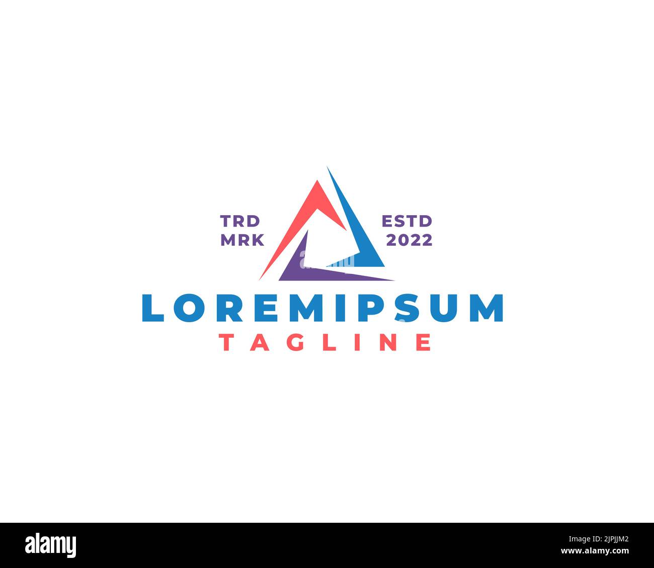 A creative triangle logo with 'Lorem Ipsum' text on a white background ...