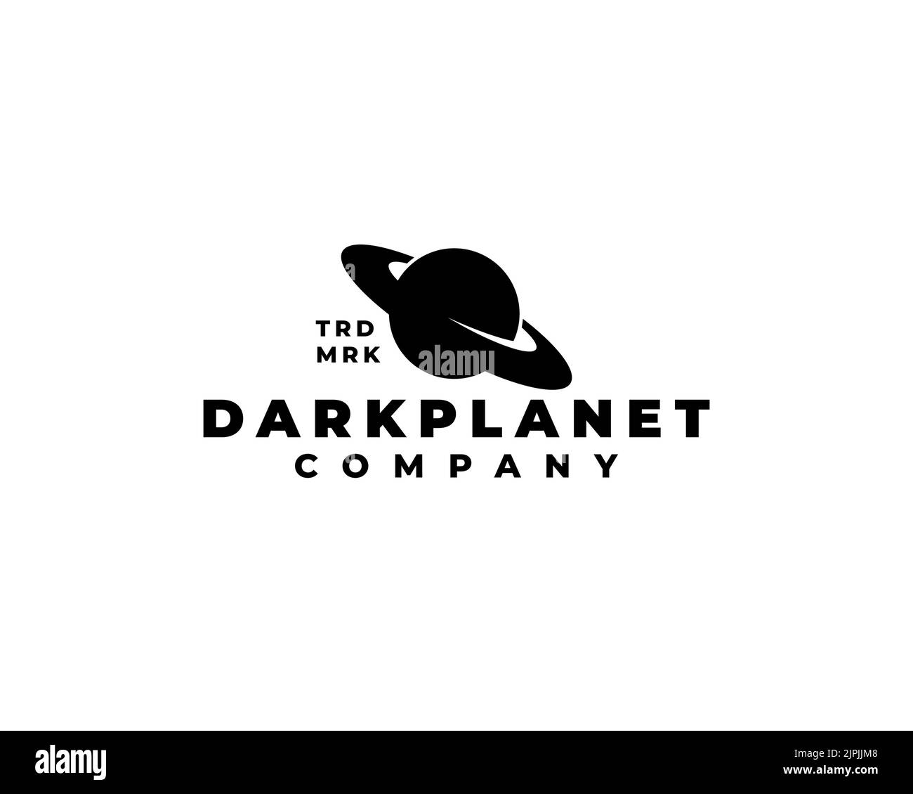 A creative logo with 'Dark Planet' Company text on a white background ...