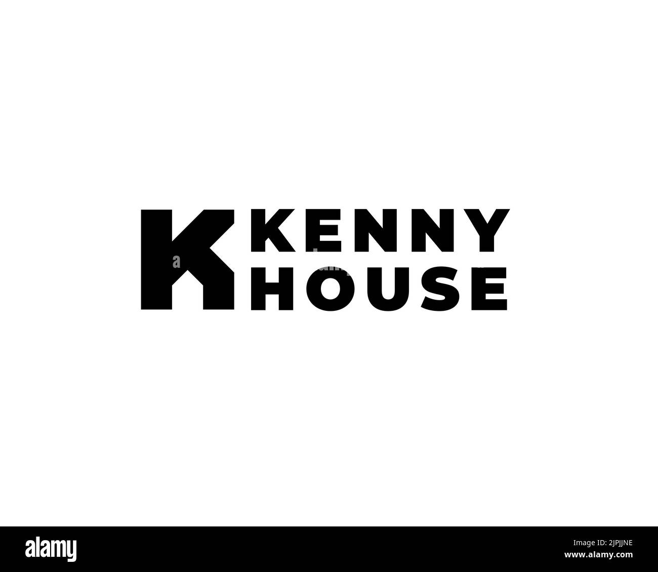 A creative logo with 'Kenny House' text on a white background Stock ...