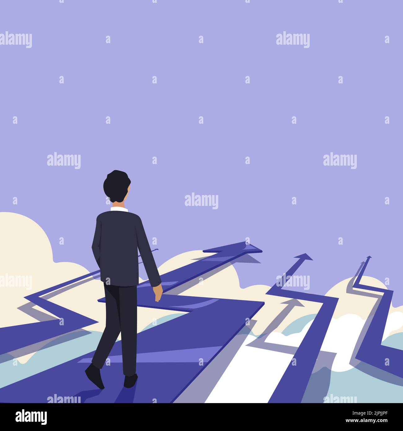 Walking arrows Stock Vector Images - Alamy