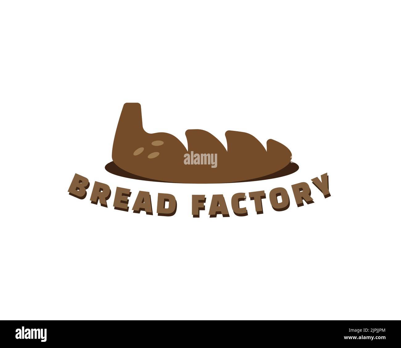 A creative logo with 'Bread Factory' text on a white background Stock ...
