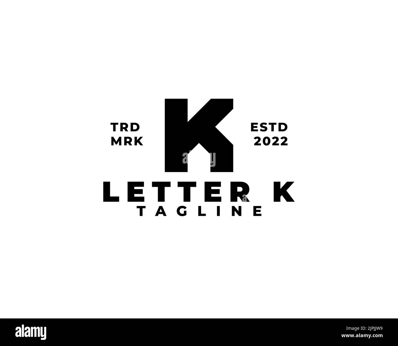 A creative logo with 'Letter K' text on a white background Stock Vector ...