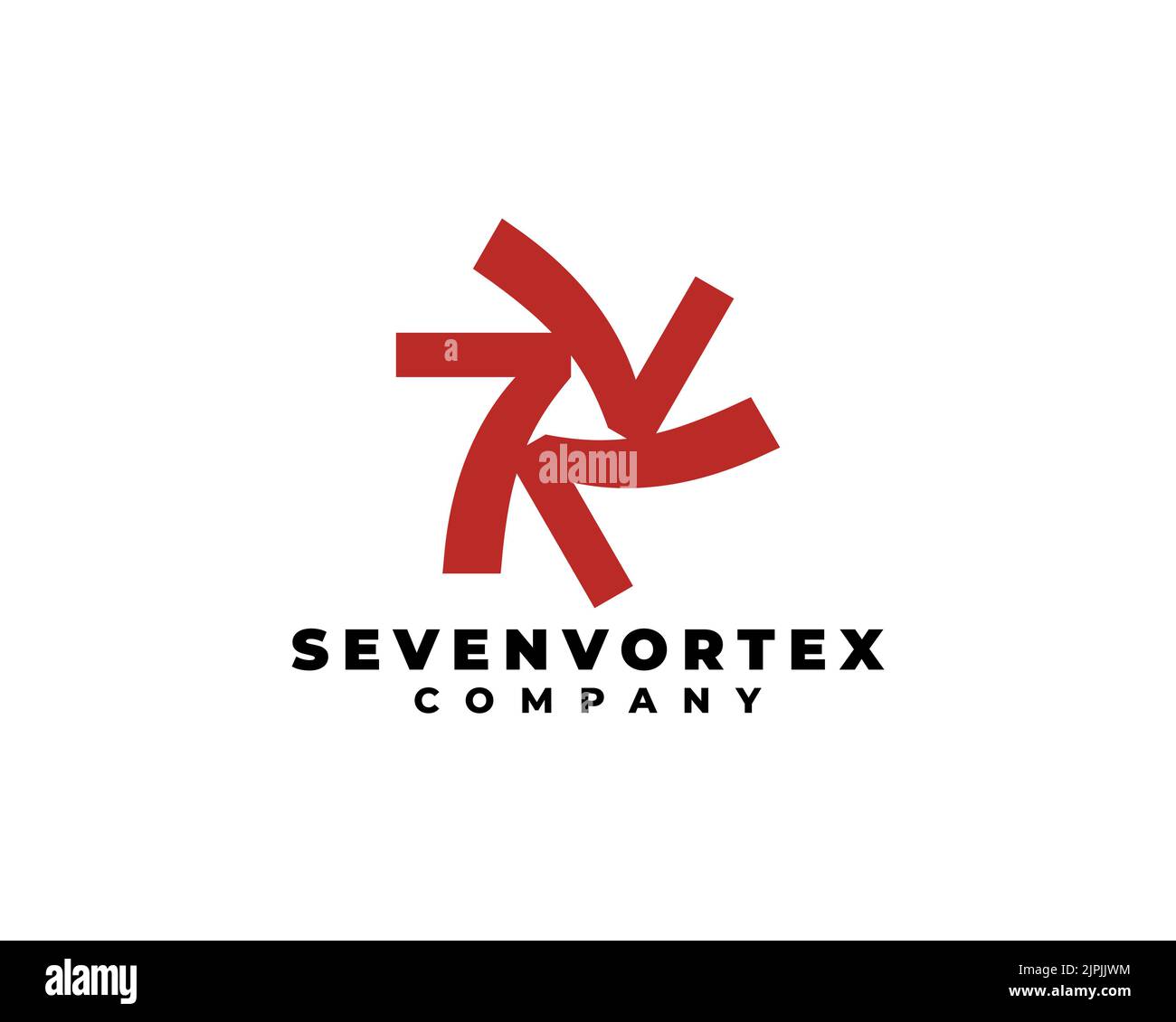 A creative logo with 'Seven Vortex Company' text on a white background ...