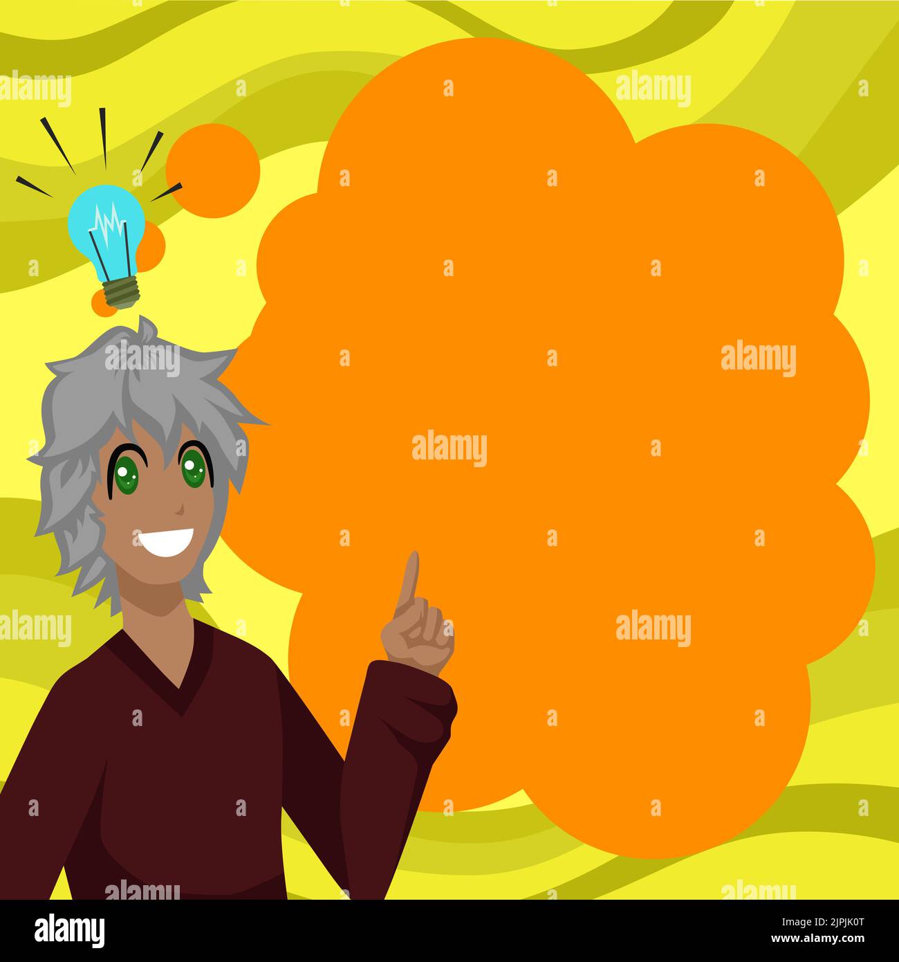 Boy Thinking Important Messages And Presenting Them. Man Reasoning ...