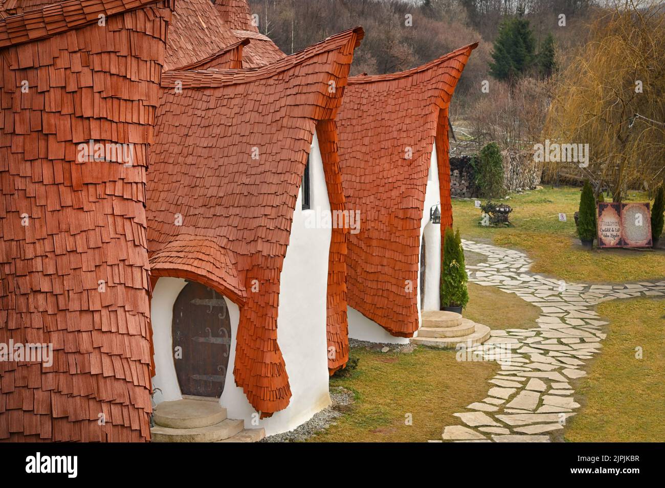 märchenlehmschloss, porumbacu de jos Stock Photo - Alamy