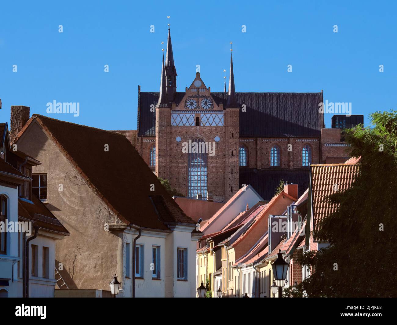 Historical houses and St. George's Church, example of North German ...