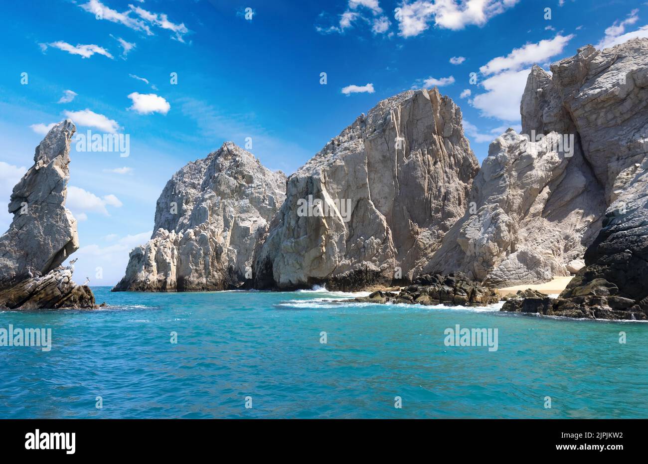 Mexico, Los Cabos, boat tours to tourist destination Arch of Cabo San ...
