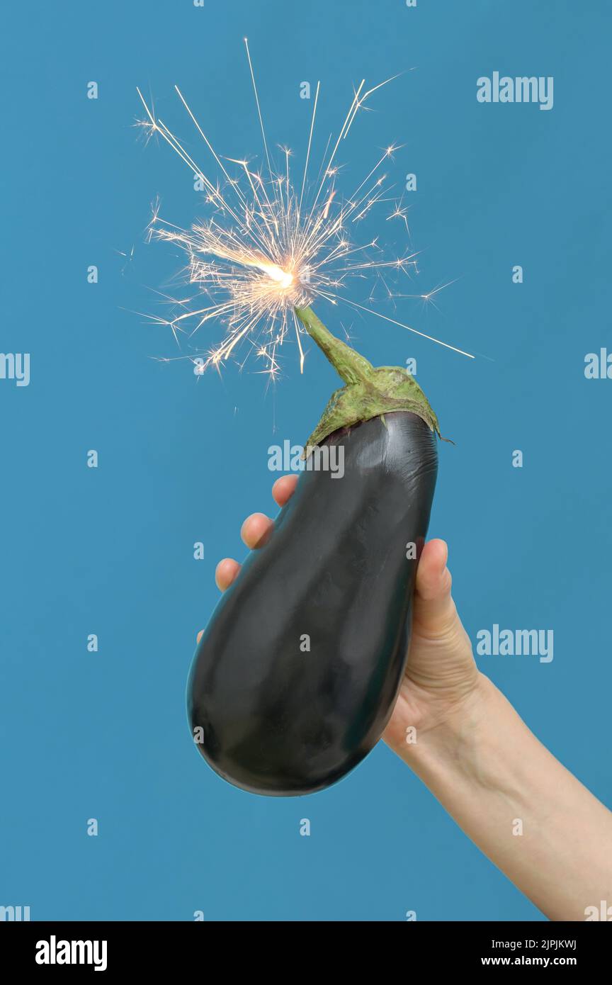 eggplant, explosives, eggplants, explosive Stock Photo - Alamy