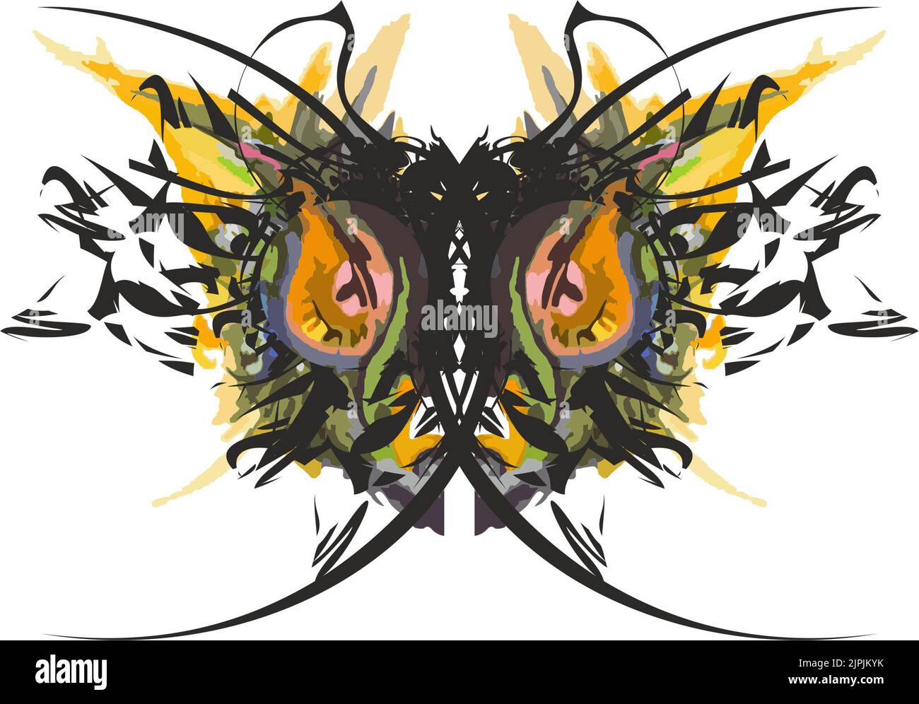Monster butterfly wings isolated on a white background for prints or ...