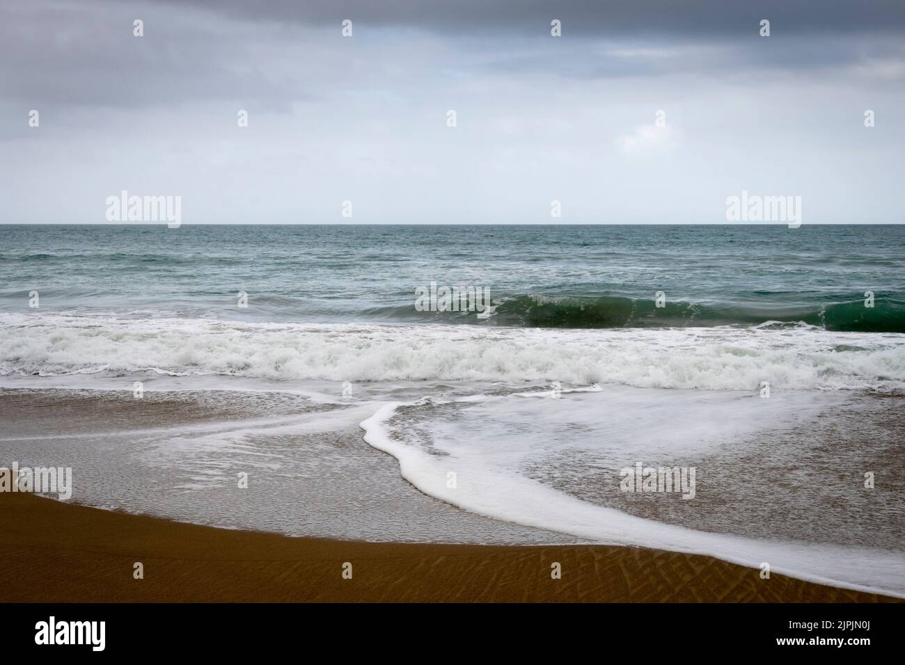 Waves on beach at Waipatiki Beach, near Napier, Hawkes Bay, North ...