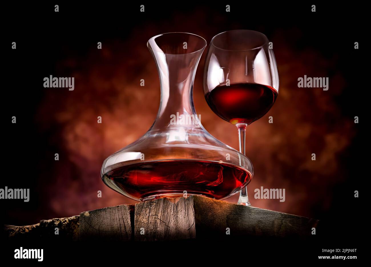 carafe, wine glass, red wine, carafes, glas ware, red wines Stock Photo ...