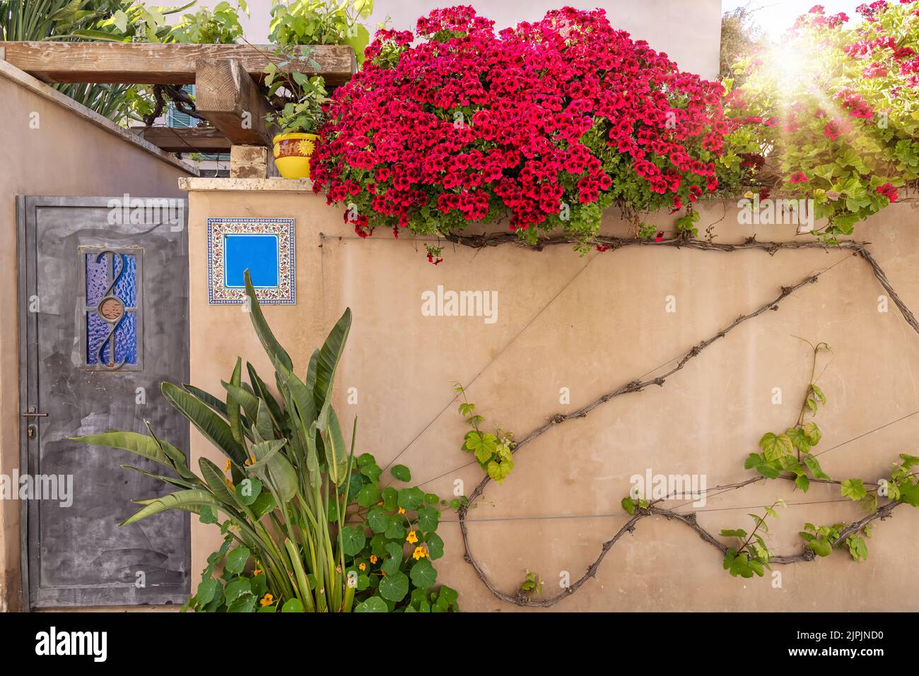 Israel, Tel Aviv historic neighborhood Neve Tzedek with art galleries ...