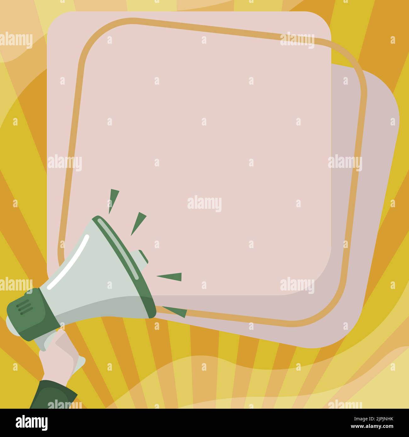 Illustration Of Hand Holding Megaphone Making Loudly Wonderful New ...