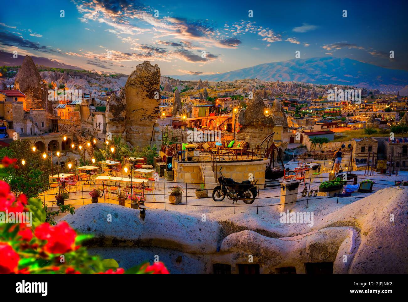 old town, evening, goreme, old towns, goremes Stock Photo - Alamy
