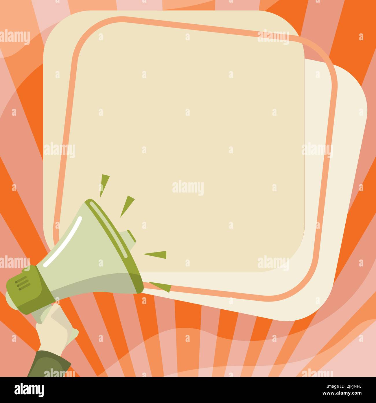 Illustration Of Hand Holding Megaphone Making Loudly Wonderful New ...