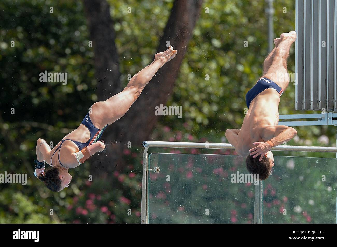 Roma, Italy. 16th Aug, 2022. JODOIN DI MARIA Sarah and TIMBRETTI GUGIU Eduard ITA Dive MIXED ...