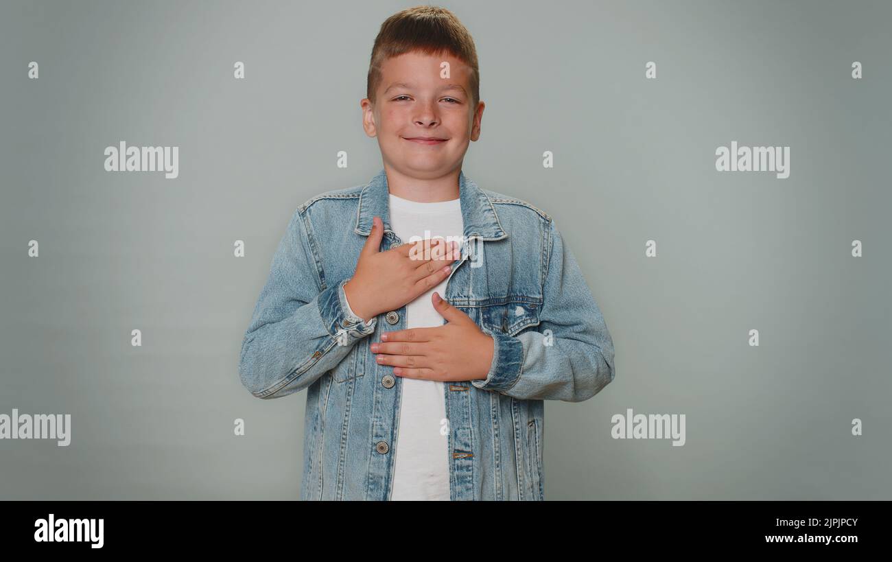 I am the best, choose me. Toddler boy feeling very proud pointing ...