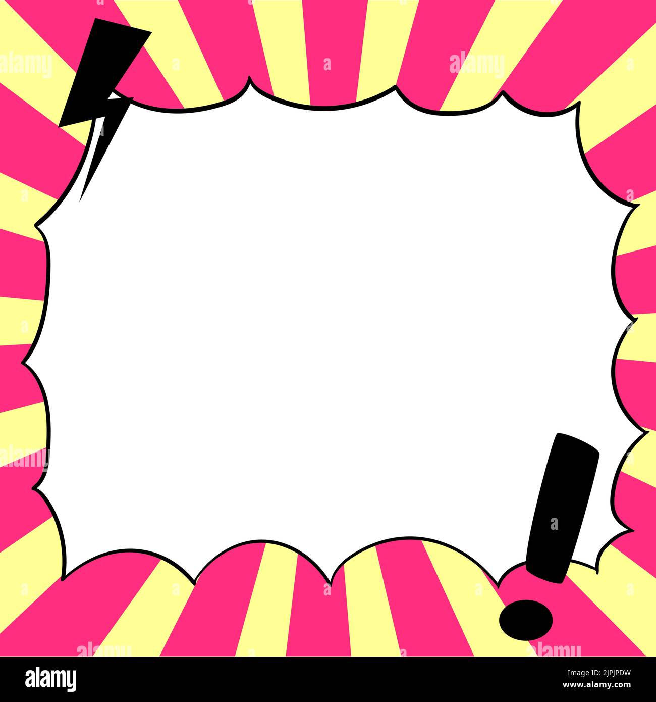 Comics Design Frames. Beautiful Photo Frame Set With Boom Bubbles For ...