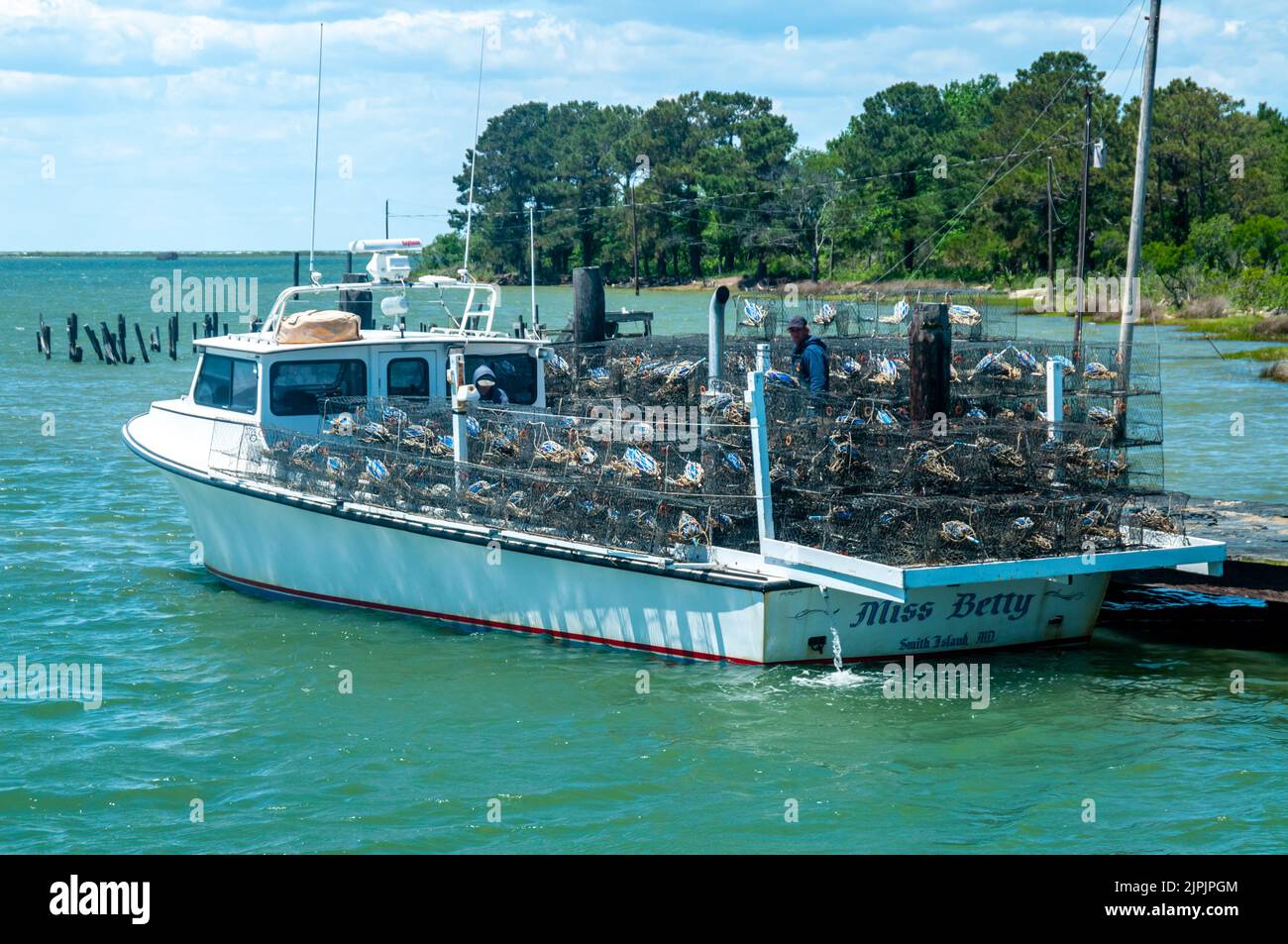 Smith Island Ferry Trip - Going Crabbing Stock Photo - Alamy