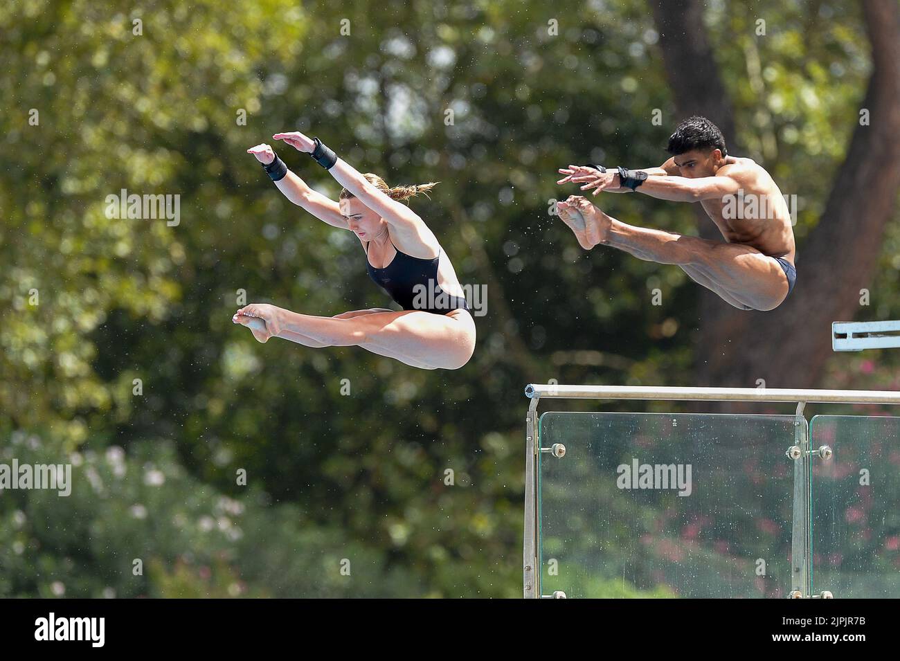 Roma, Italy. 16th Aug, 2022. KOTHARI Kyle and TOULSON Lois GBR Dive ...