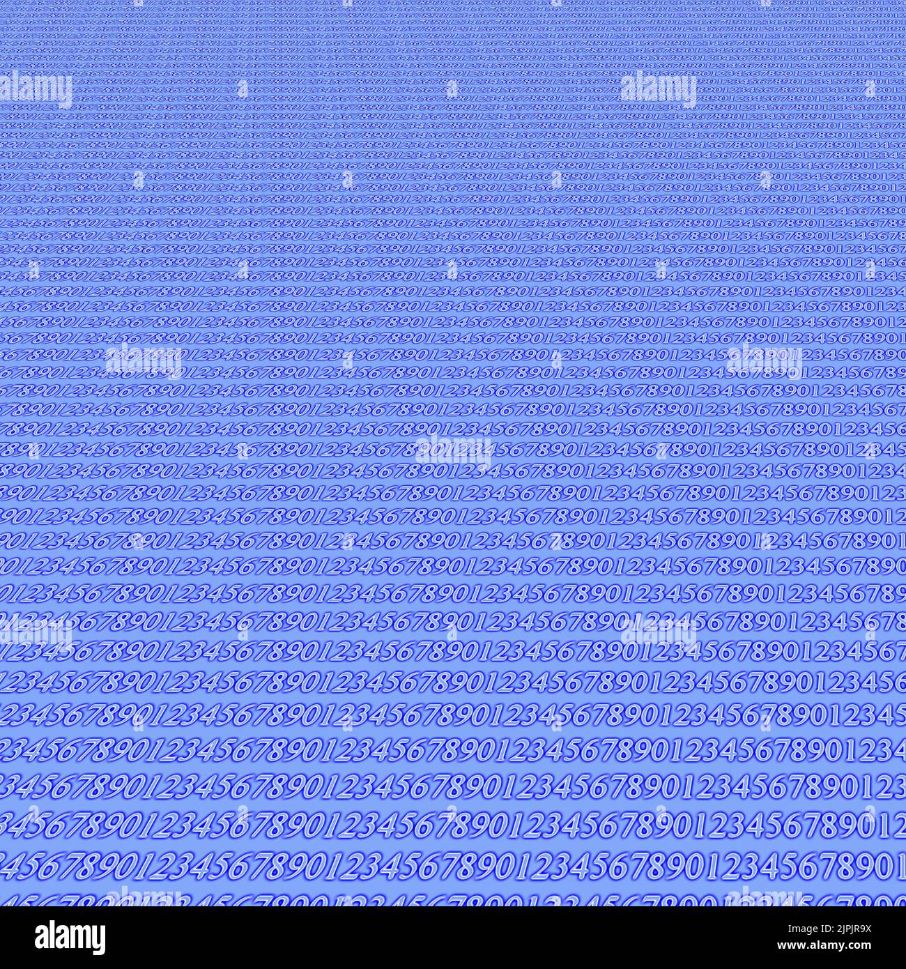 many different decimal numbers (database records) on blue background ... many different decimal numbers (database records) on blue background ...