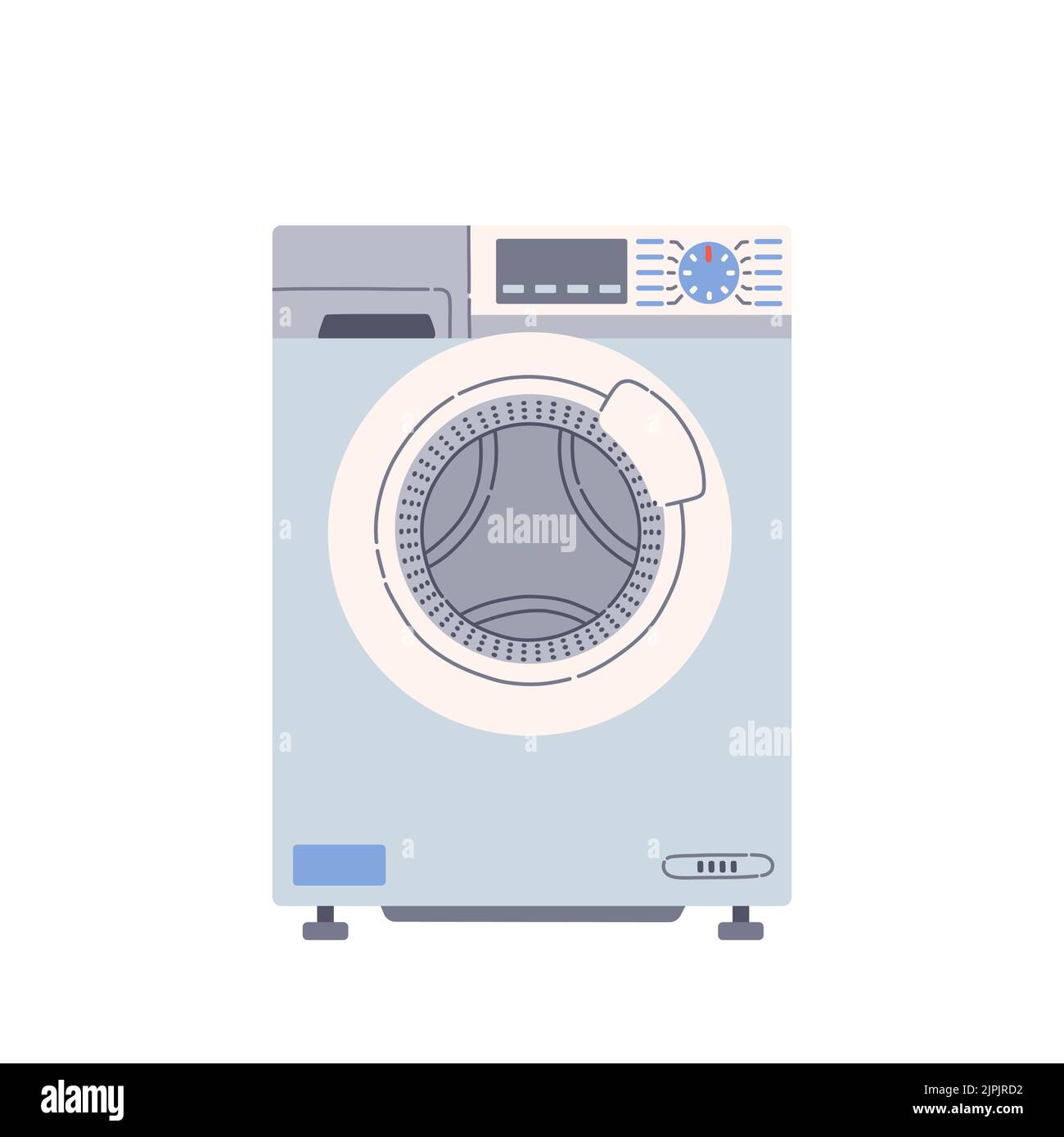 Washing machine flat design style isolated vector Stock Vector Image ...