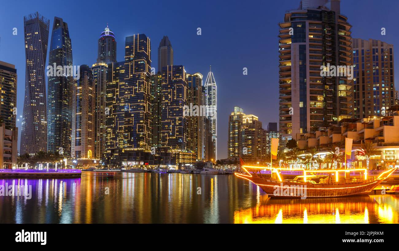 harbor, dubai, skyscrapers, harbours, port, dubais, skyscraper Stock ...