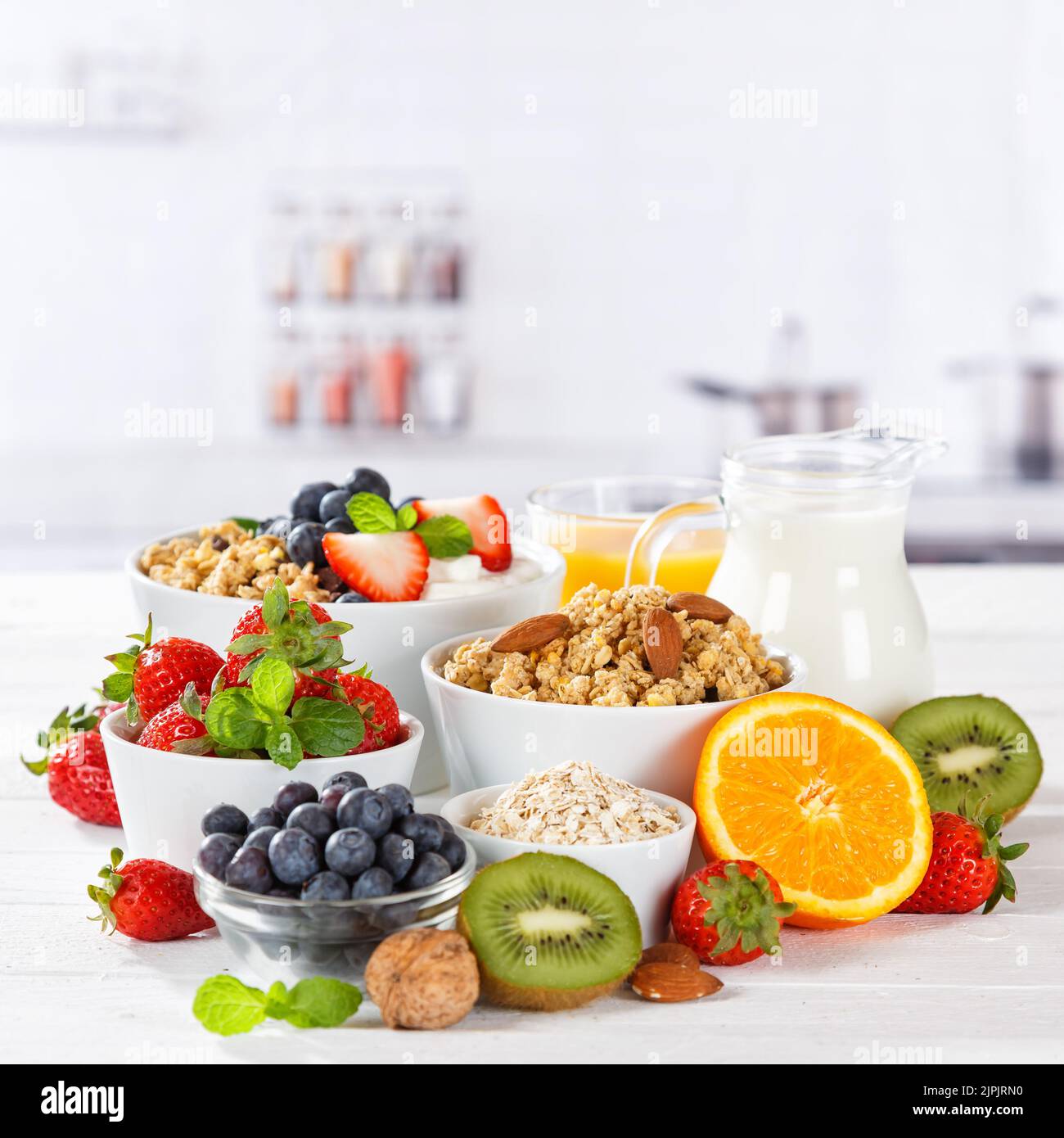 fruit, breakfast, cereal, fruits, breakfasts, cereals Stock Photo - Alamy