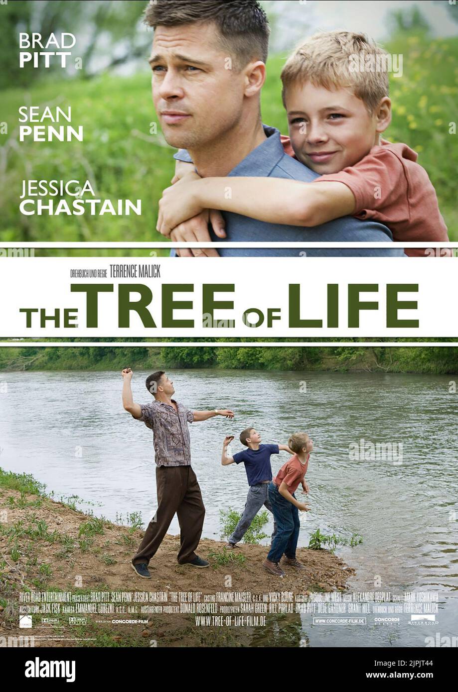 BRAD PITT, LARAMIE EPPLER, THE TREE OF LIFE, 2011 Stock Photo - Alamy