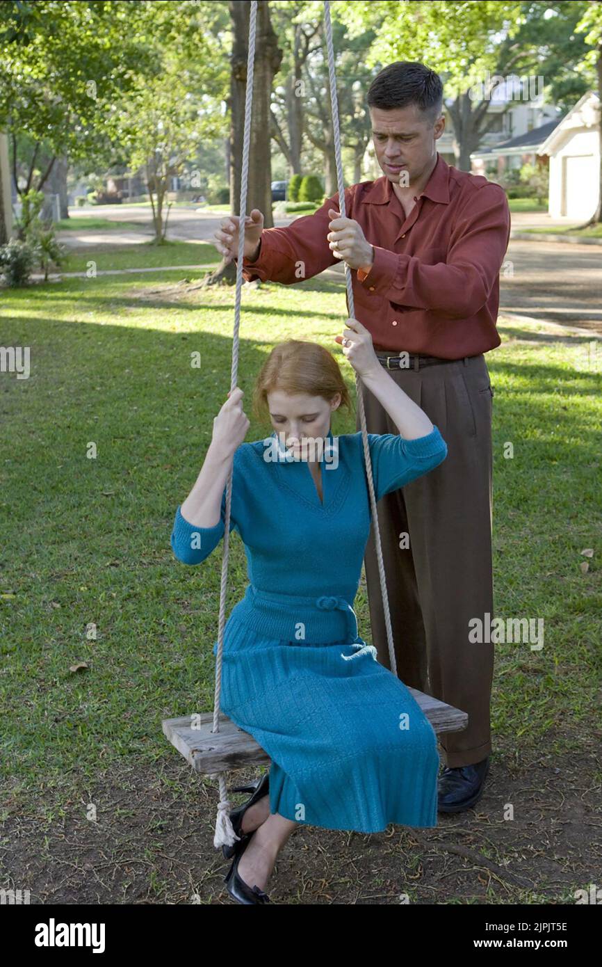 JESSICA CHASTAIN, BRAD PITT, THE TREE OF LIFE, 2011 Stock Photo - Alamy