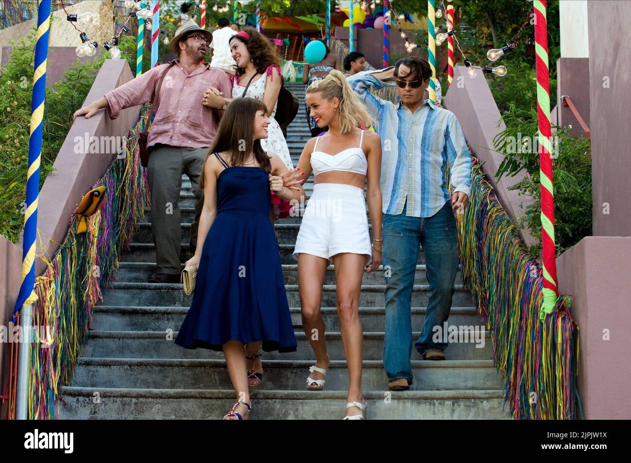 MICHAEL RISPOLI, AMBER HEARD, JOHNNY DEPP, THE RUM DIARY, 2011 Stock ...