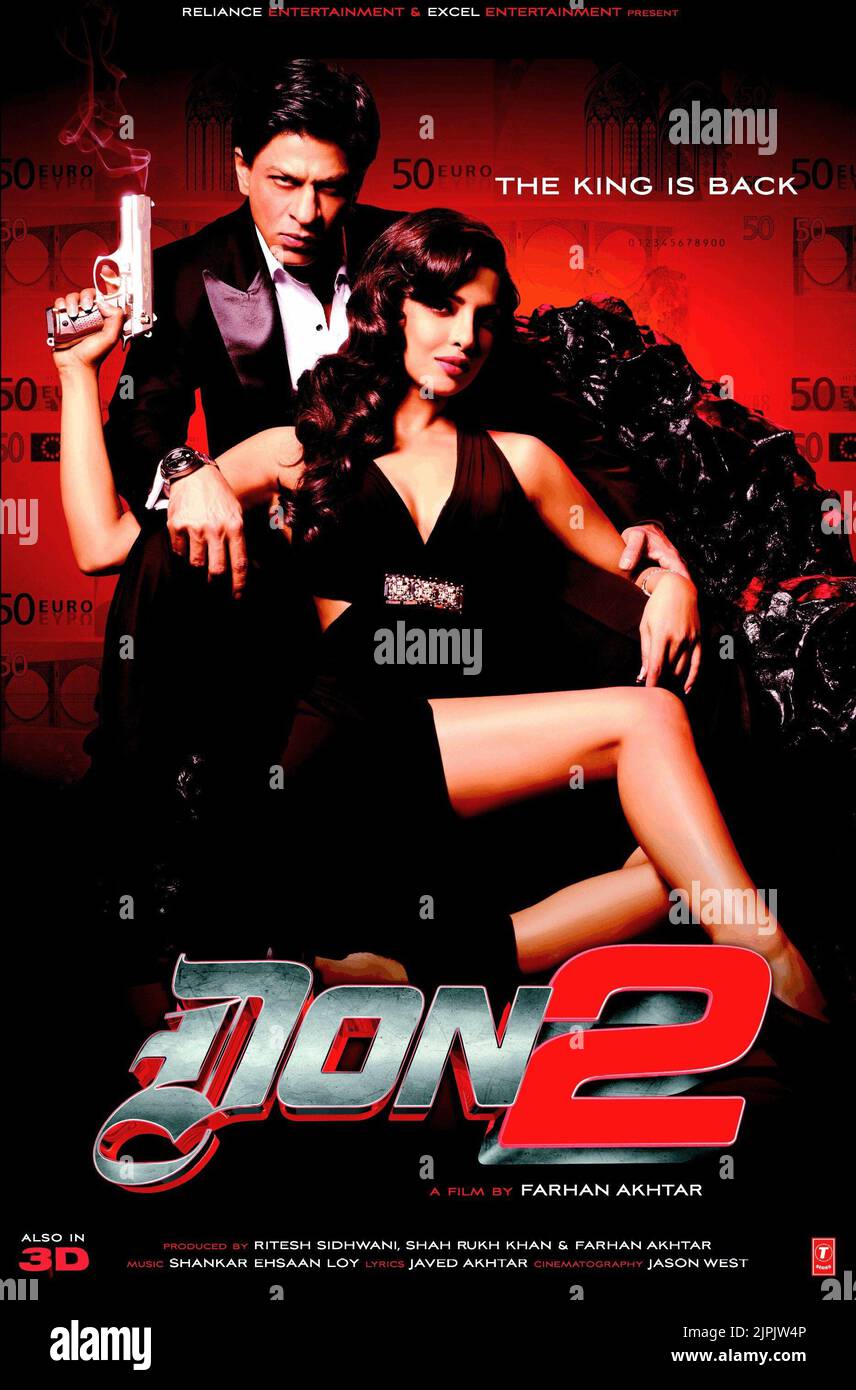 SHAH RUKH KHAN, PRIYANKA CHOPRA POSTER, DON 2, 2011 Stock Photo - Alamy