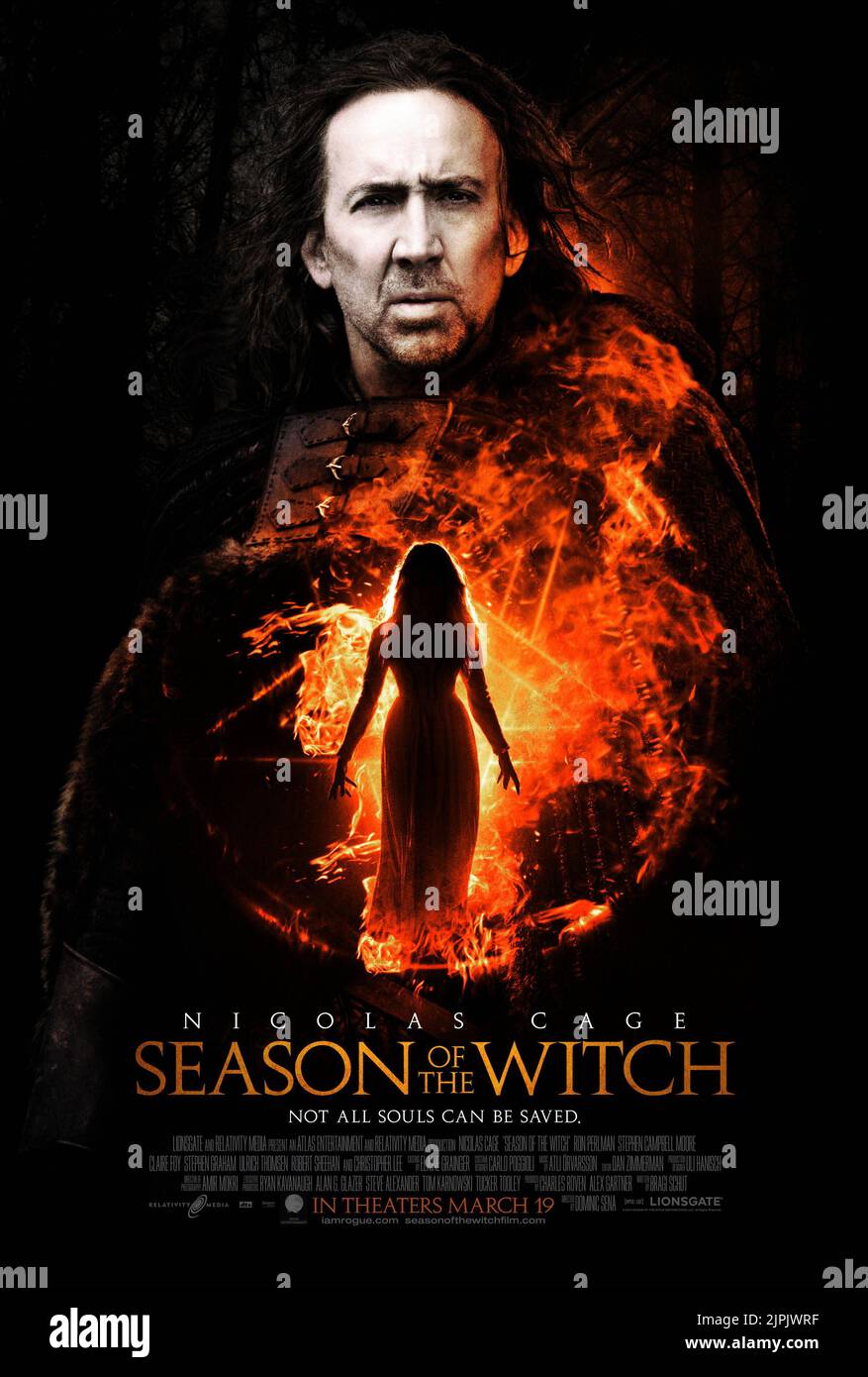 NICOLAS CAGE POSTER, SEASON OF THE WITCH, 2011 Stock Photo - Alamy