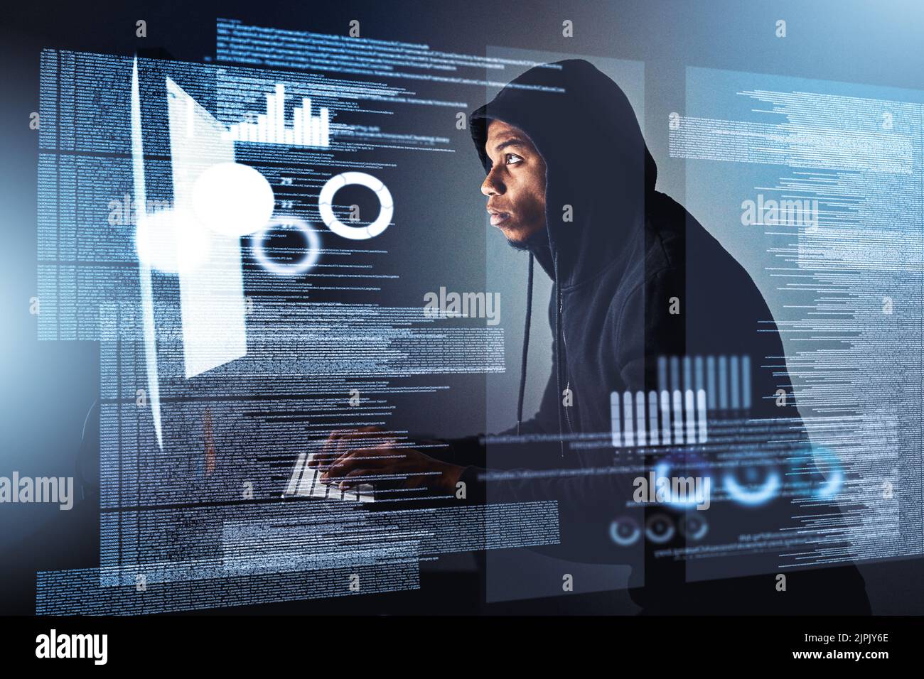 He can bend your data to his own will. a hacker cracking a computer ...