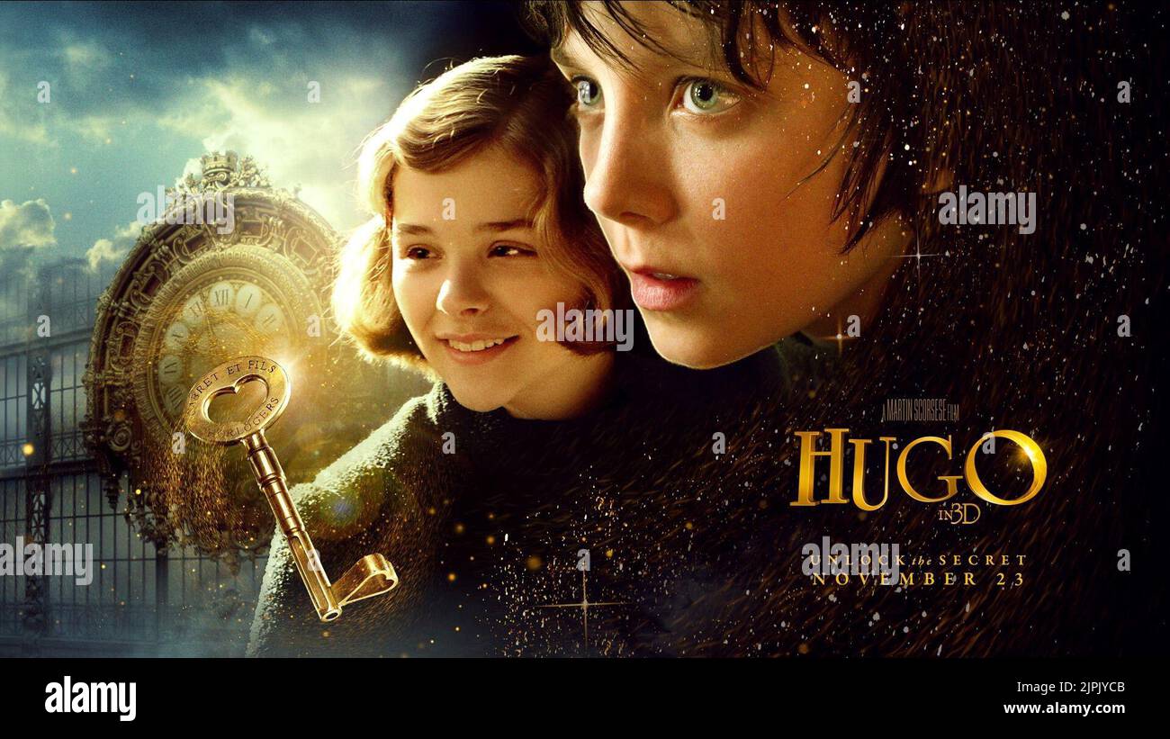 CHLOE GRACE MORETZ, ASA BUTTERFIELD POSTER, HUGO, 2011 Stock Photo - Alamy