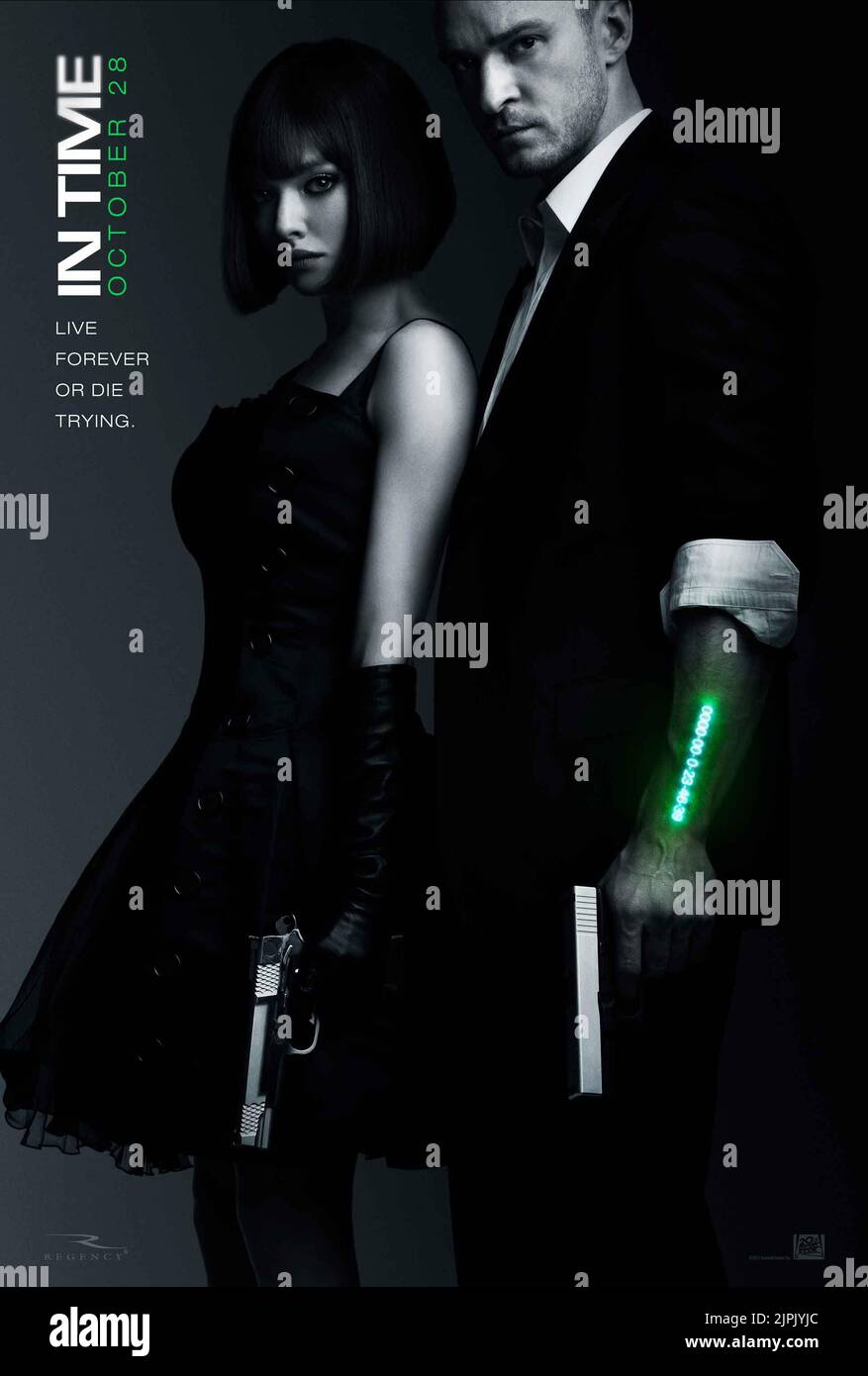 AMANDA SEYFRIED, JUSTIN TIMBERLAKE POSTER, IN TIME, 2011 Stock Photo ...