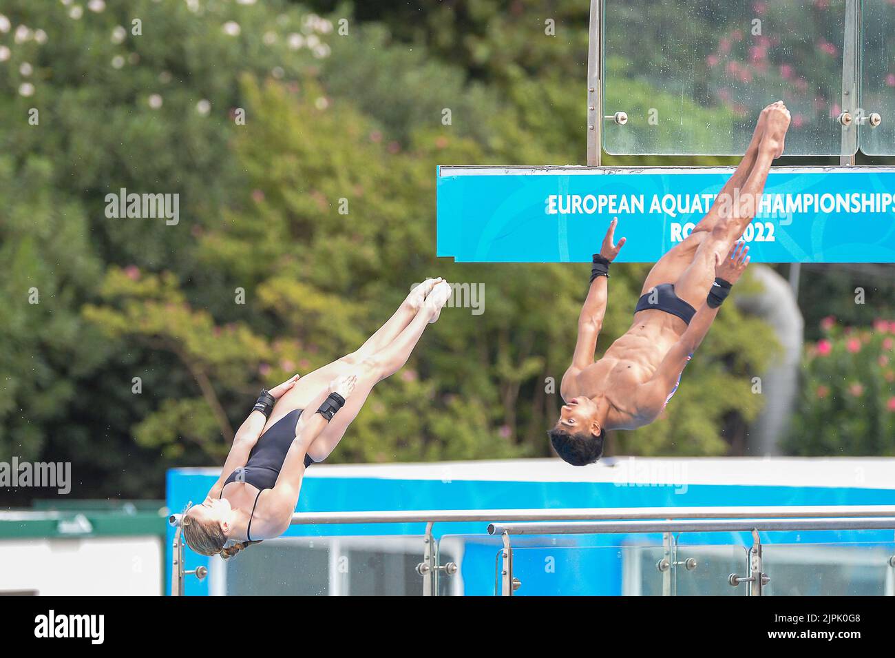 Roma, Italy. 16th Aug, 2022. KOTHARI Kyle and TOULSON Lois GBR Dive ...