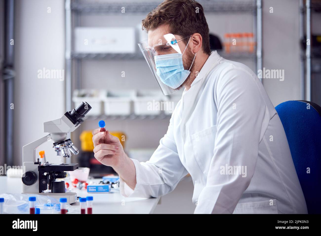 Laboratory assistant blood sample in hi-res stock photography and ...