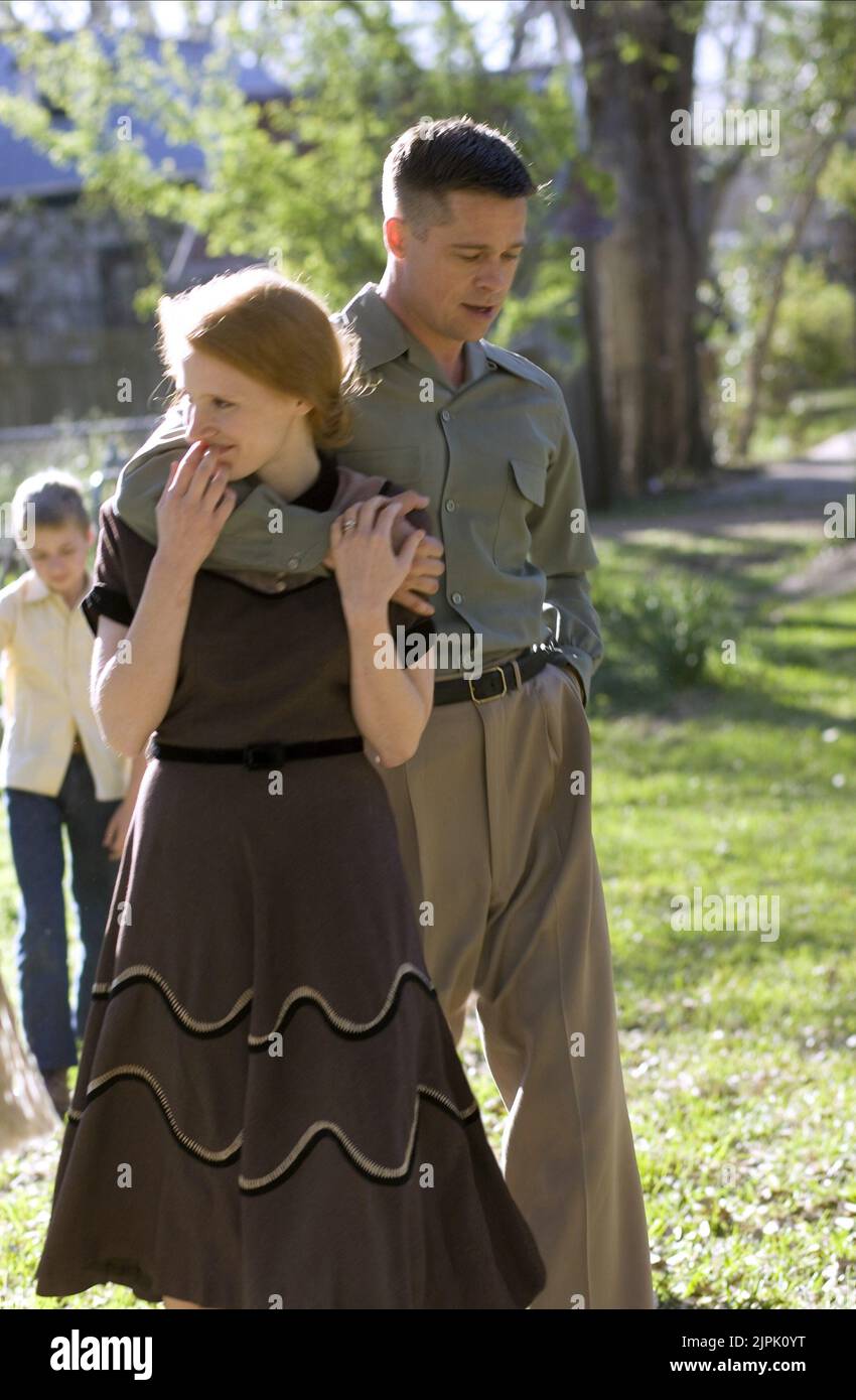 JESSICA CHASTAIN, BRAD PITT, THE TREE OF LIFE, 2011 Stock Photo - Alamy
