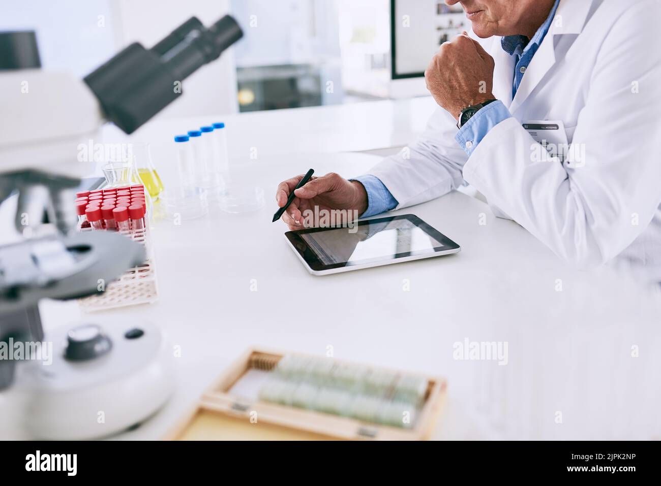 Scientist working on test in hi-res stock photography and images - Alamy
