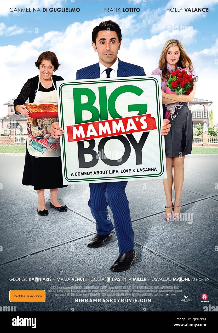 CARMELINA DI GUGLIELMO, FRANK LOTITO, HOLLY VALANCE POSTER, BIG MAMMA'S BOY, 2011 Stock Photo ...