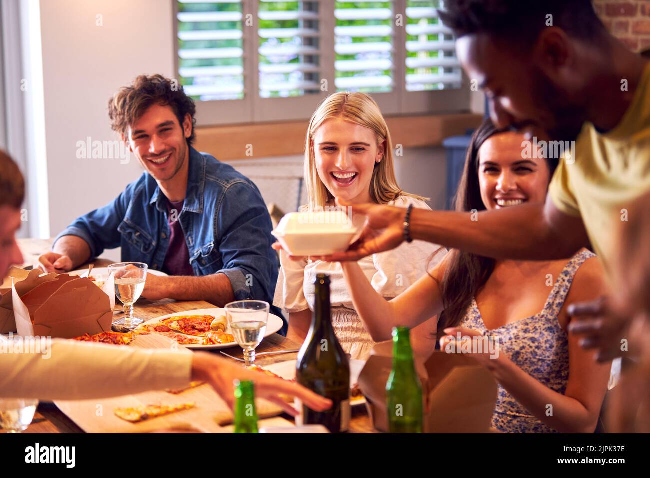 home, meeting, friends, take out food, delivering food, homes, feedback ...