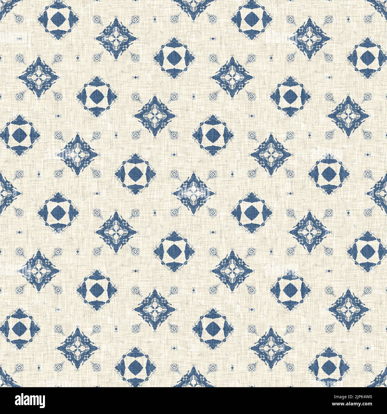 French blue quilt printed fabric pattern for shabby chic home decor ...